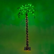 Wintergreen Lighting 5 Ft. PreLit Patio Palm Tree, 104 LED Lights ...