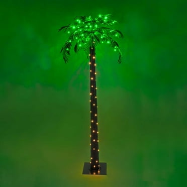 Wintergreen Lighting 5 Ft. PreLit Patio Palm Tree, 104 LED Lights ...