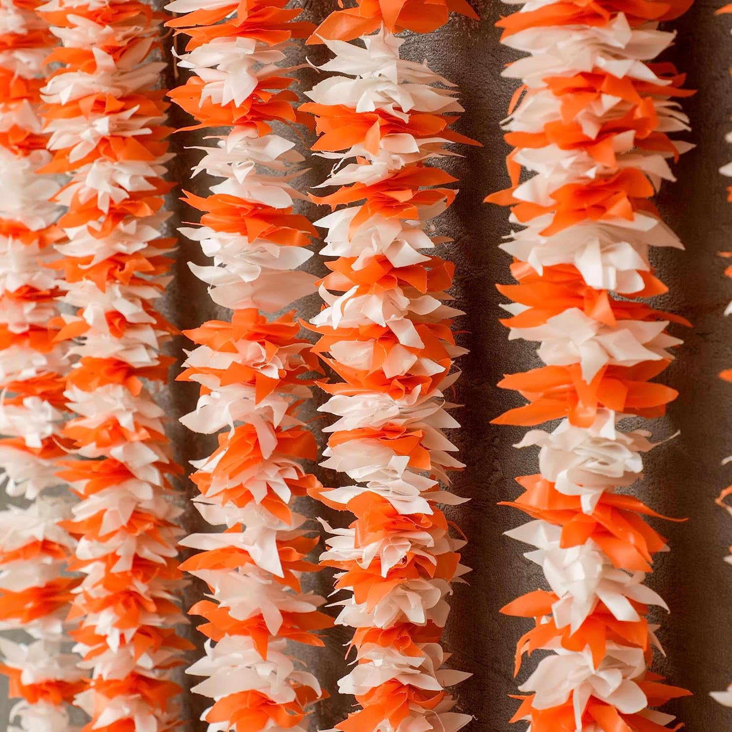 6 Ft Orange & White Artificial Flower Garlands | Housewarming Indian ...