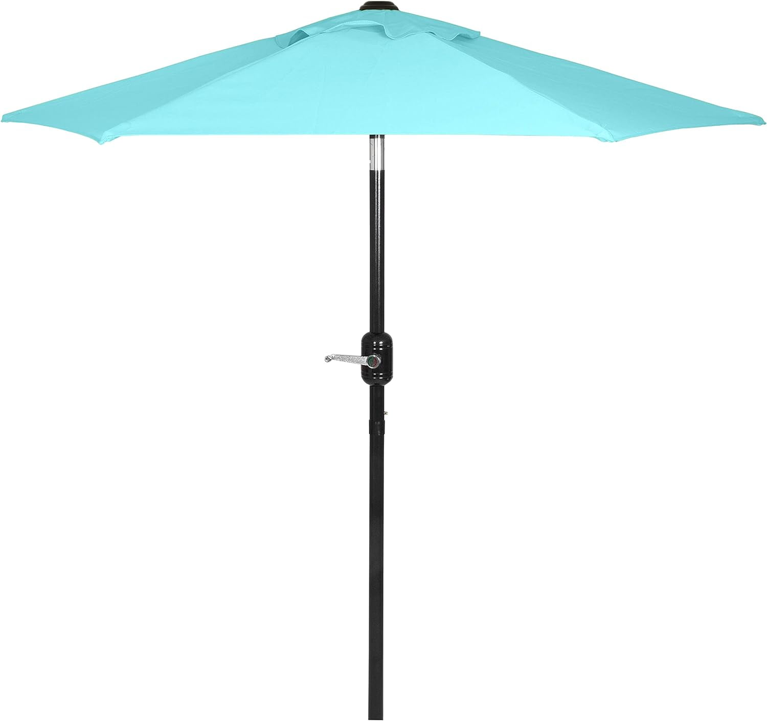 6 Ft Outdoor Patio Umbrella, Easy Open/Close Crank and Push Button Tilt ...
