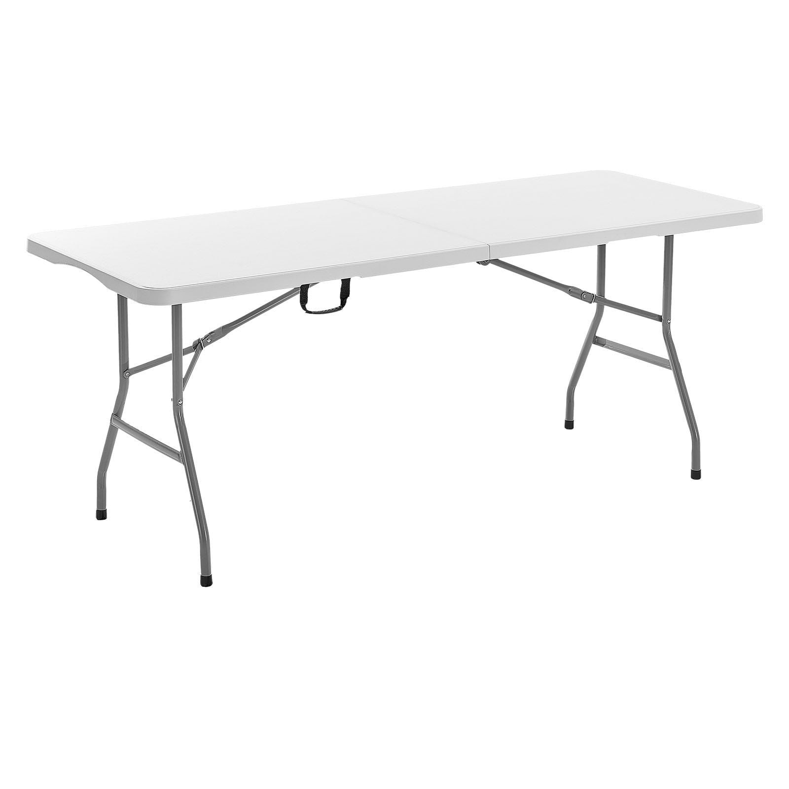 6 Ft Plastic Folding Table Portable Picnic Utility Table Handle Indoor ...