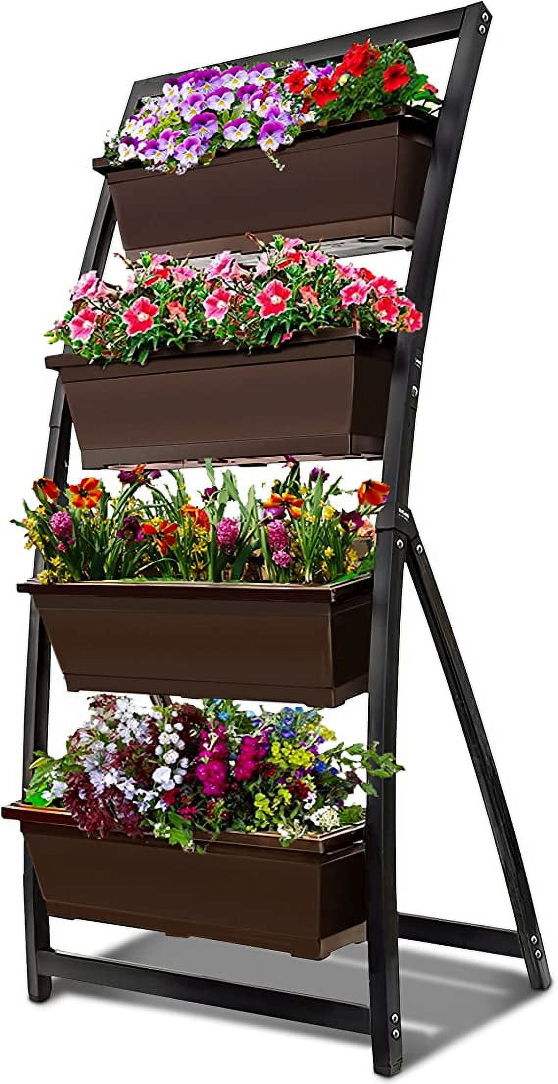 6-Ft Raised Garden Bed - Vertical Garden Freestanding Elevated Planter ...