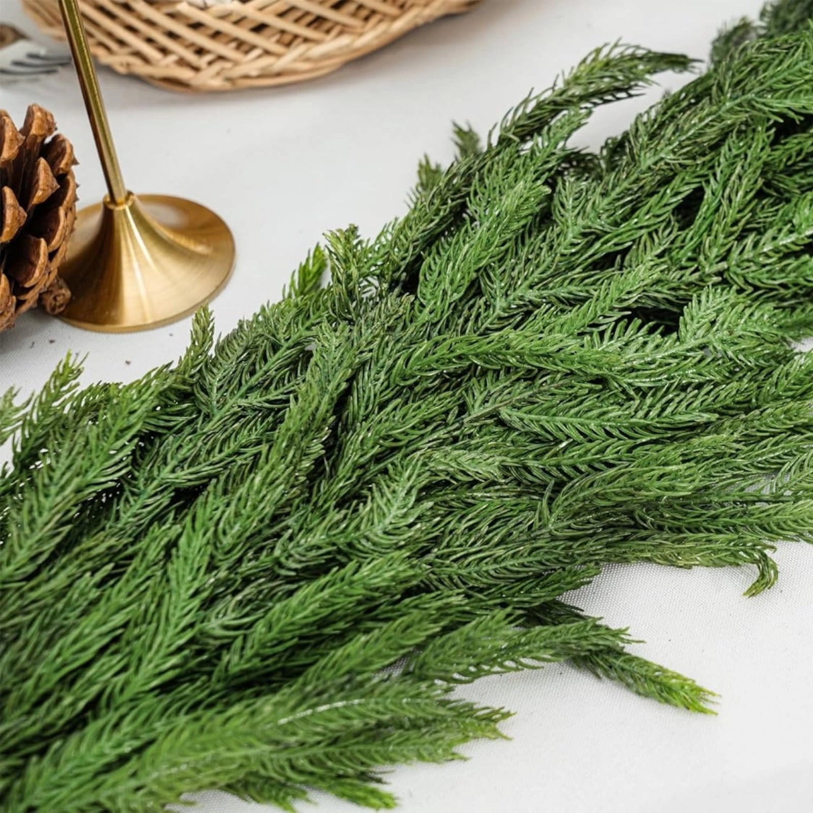 6 Ft Realistic Christmas Garland,Natural Droopy,Soft Bendable Cedar ...