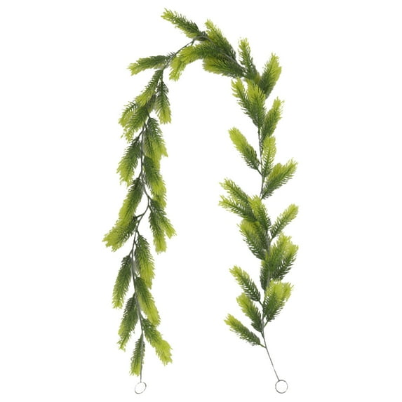 6 Ft Realistic Christmas Garland,Natural Droopy,Soft Bendable Garland ...