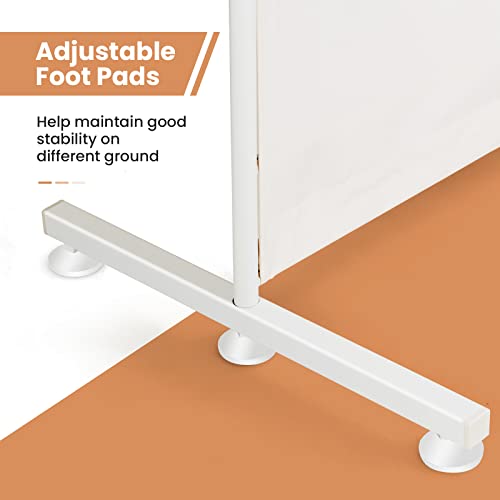 6 Ft Room Divider, 6 Panel Folding Wall Divider, Freestanding Partition ...