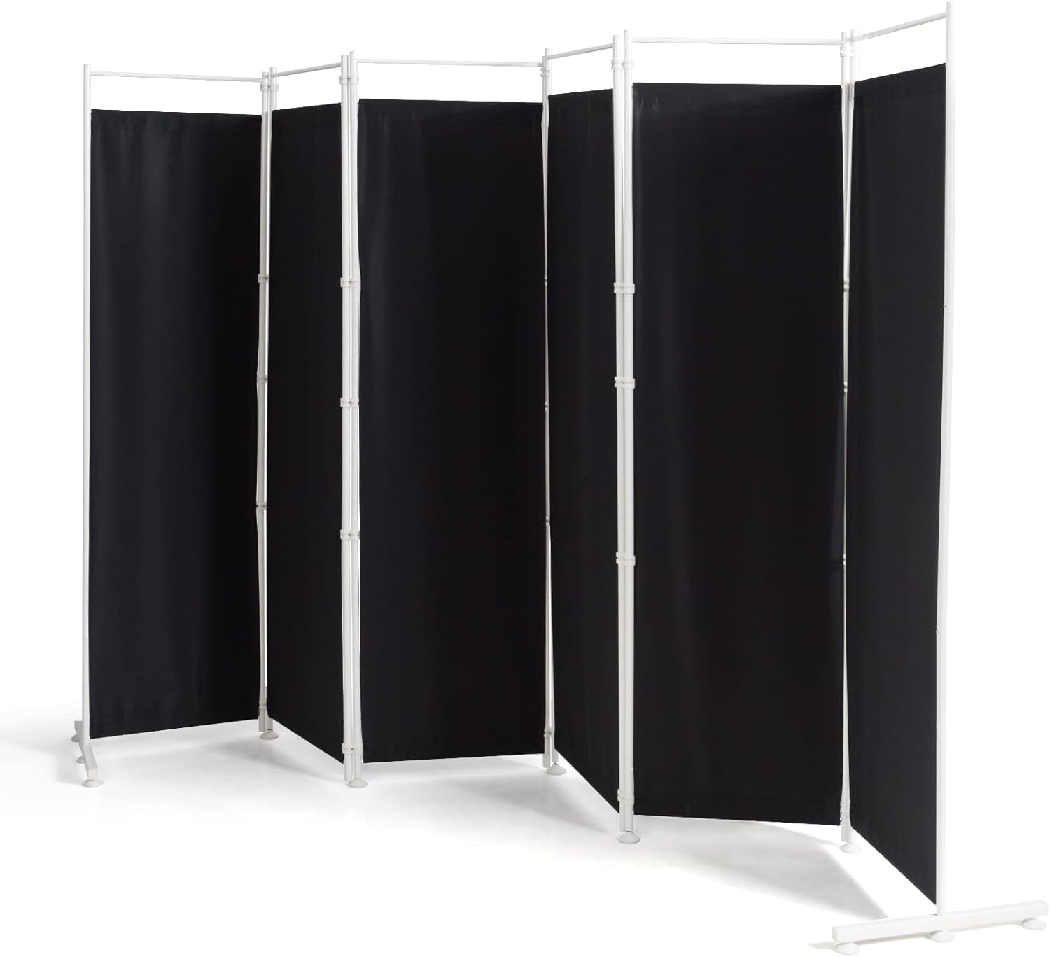 6 Ft Room Divider, 6 Panel Folding Wall Divider, Freestanding Partition ...