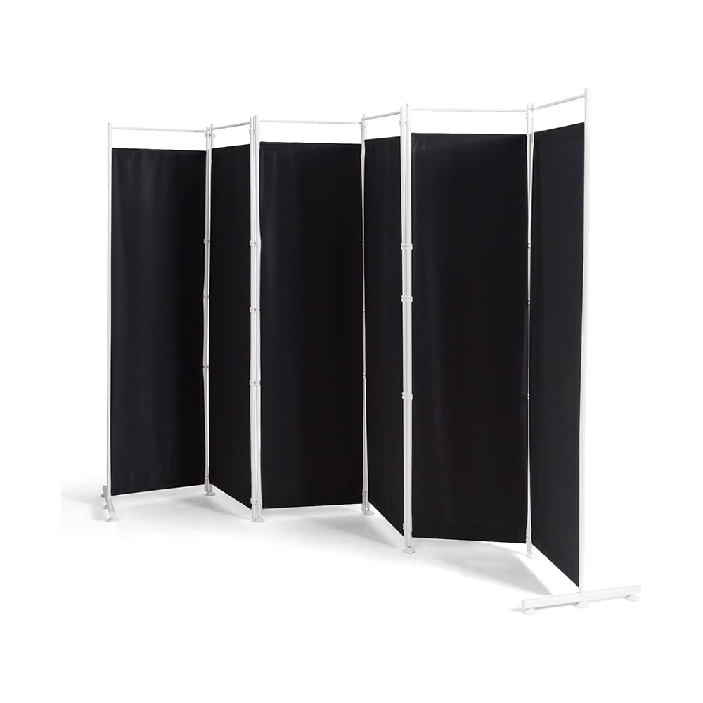 6 Ft Room Divider, Freestanding Partition, 6 Panel Folding Wall Divider ...