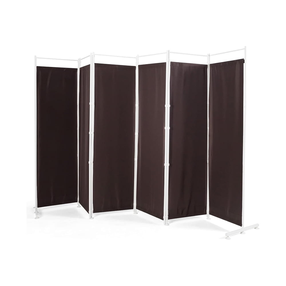 6 Ft Room Divider, Freestanding Partition, 6 Panel Folding Wall Divider ...