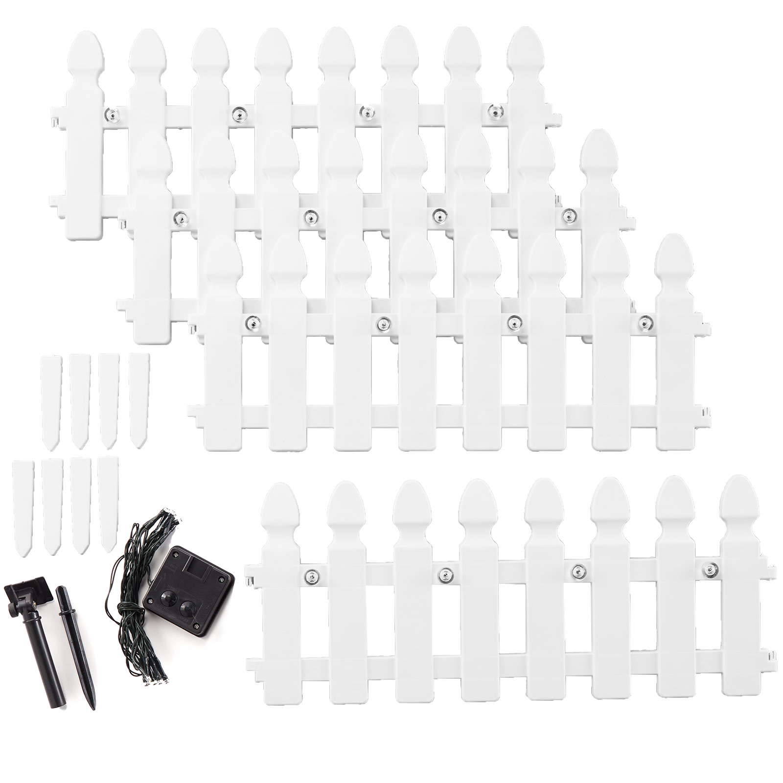 6-Ft. Decorative Solar Border Fence Panel for Lawn & Yard - Garden ...