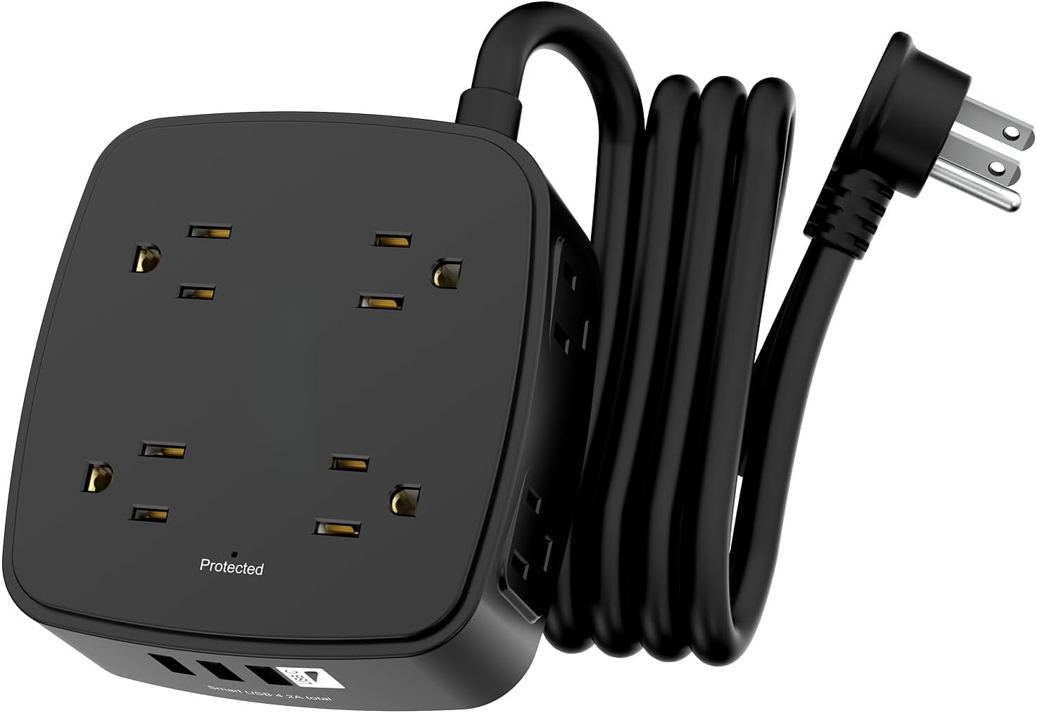6 Ft Surge Protector Power Strip - 8 Widely Outlets with 4 USB Ports, 3 ...