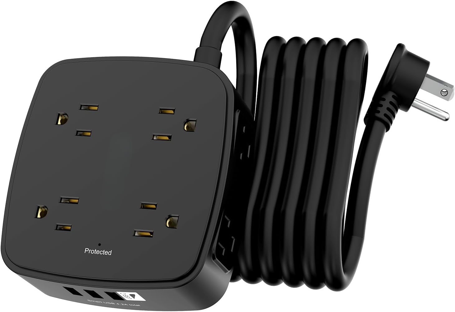 6 Ft Surge Protector Power Strip - 8 Widely Outlets with 4 USB Ports, 3 ...