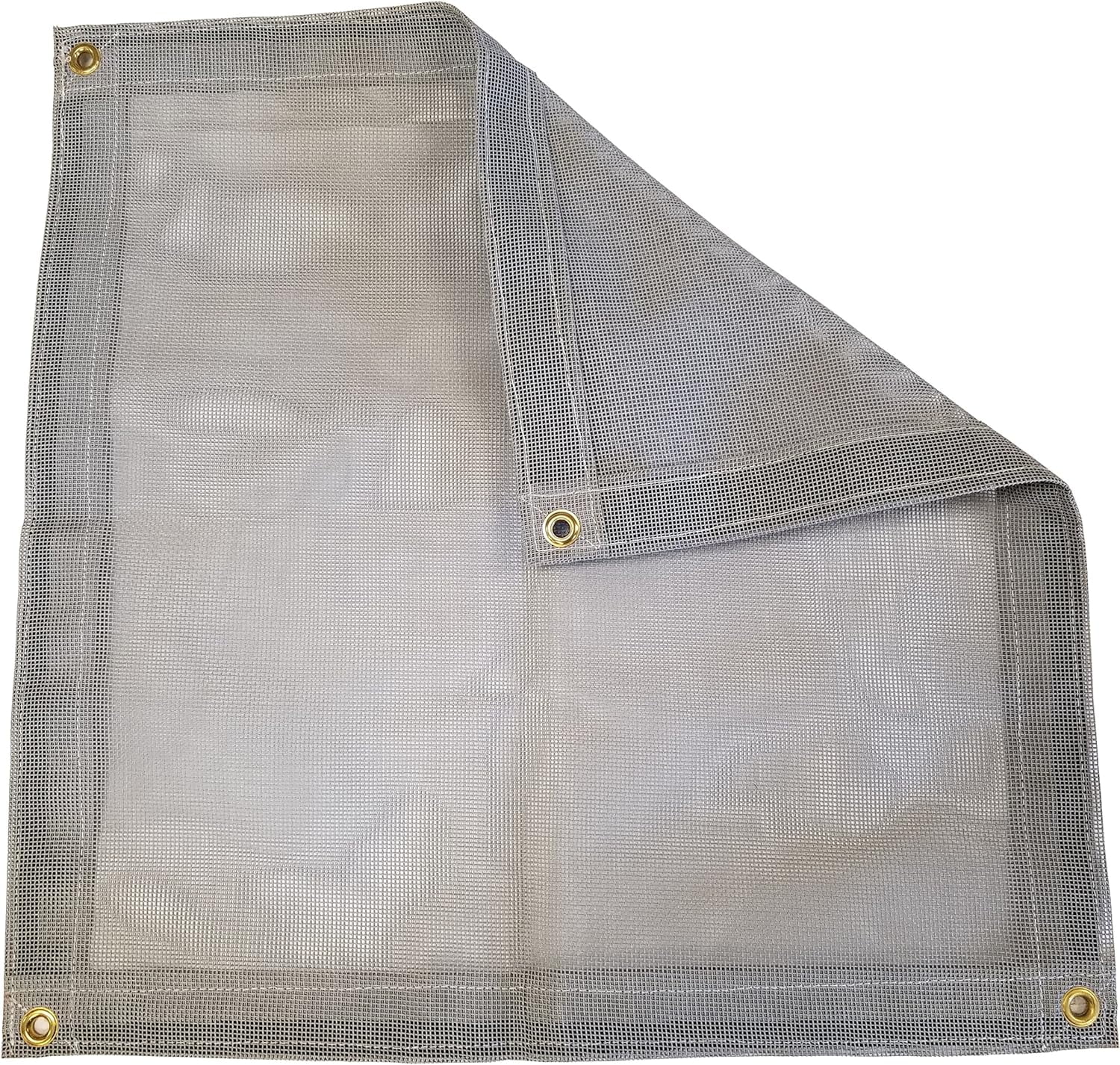 6 Ft. x 8 Ft. Gray 10 Oz. Vinyl Coated Mesh Tarp - Walmart.com
