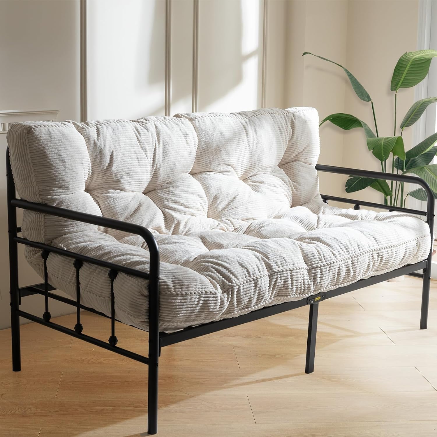 6" Futon Mattress Full Size, Tufted Futons Sofa Couch Bed with Twisted ...