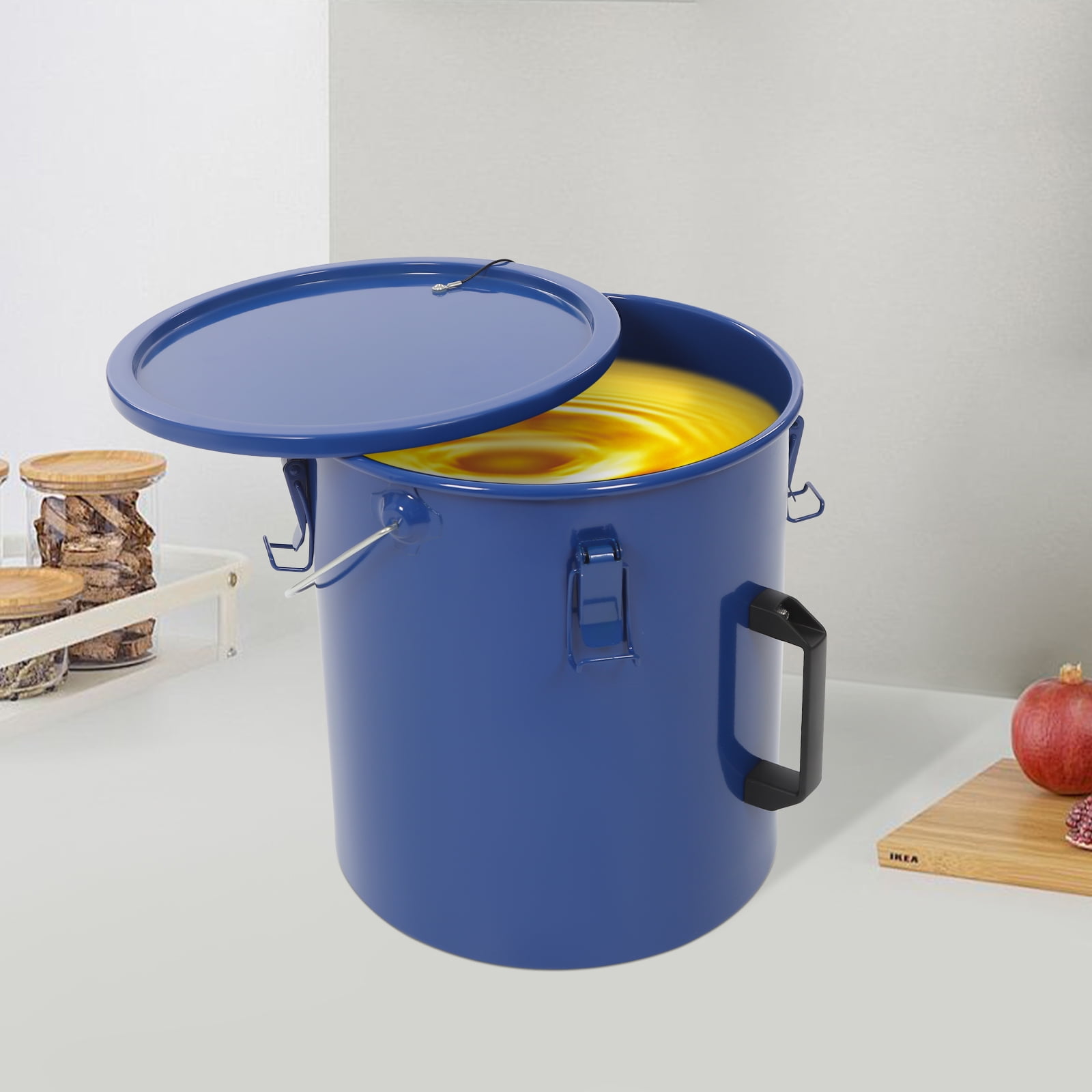 6-Gallon Fryer Grease Bucket with Filter Bag,Fryer Oil Disposal Caddy ...