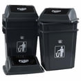 6 Gallon Garbage Trash Can with Swing Lid, 4 Pack Office Garbage Bin ...