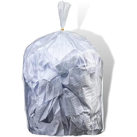 6 Gallon Trash Bags │ 6 Microns │ Clear Garbage Can Low Density Liners ...
