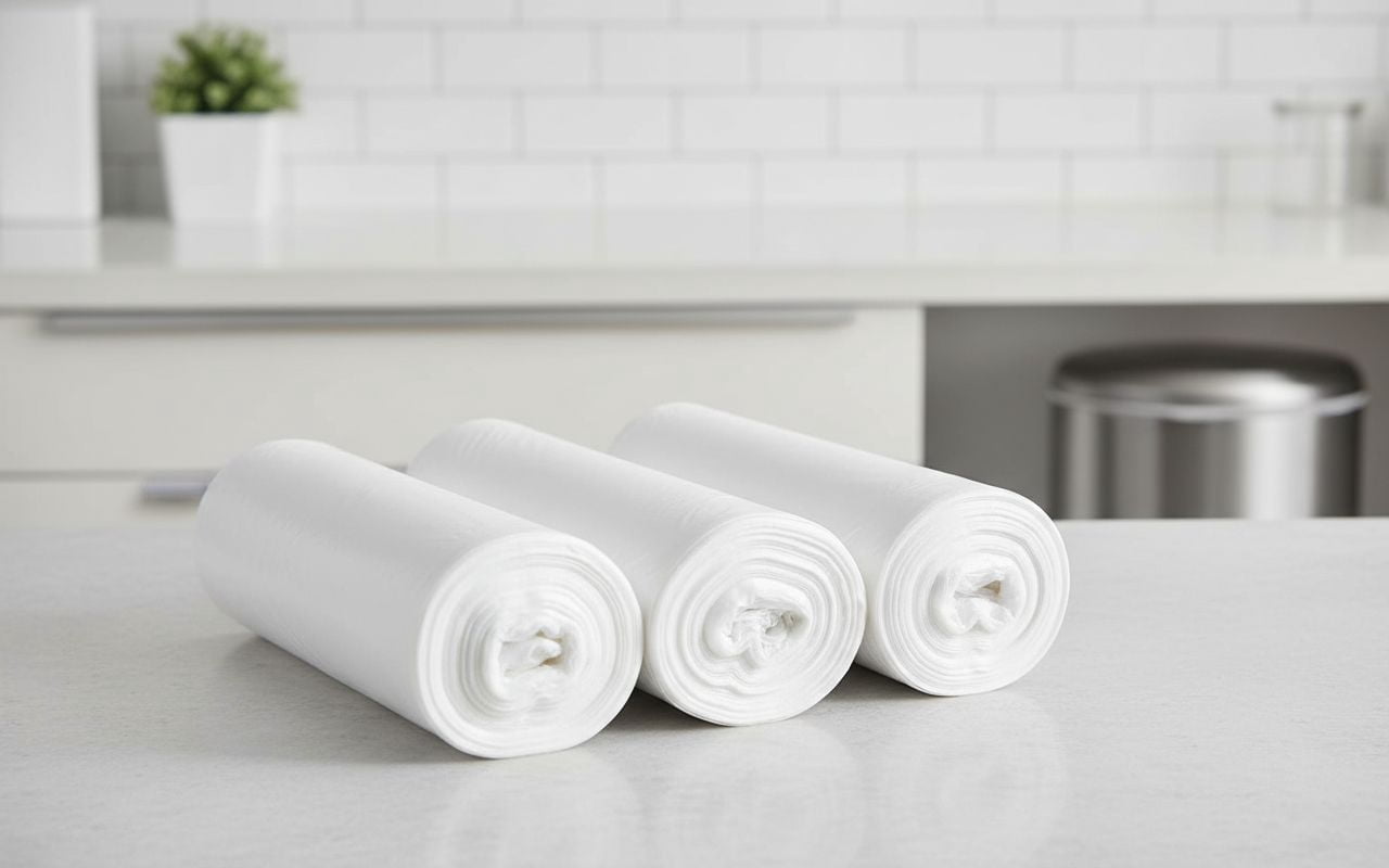 6 Gallon Trash Bags, Small Garbage Bags, Fits 5-6 Gallon Bins, Clear ...