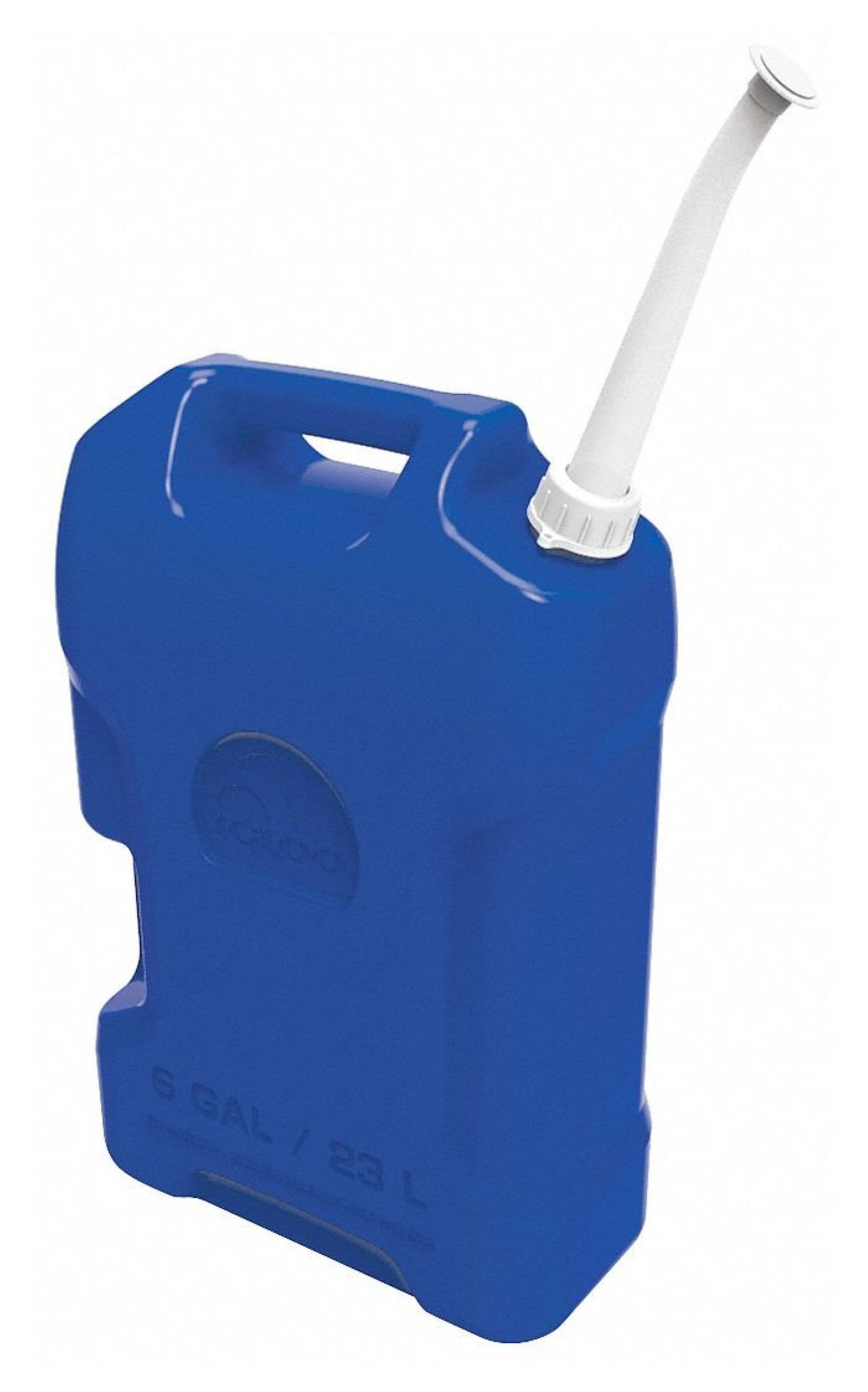 6 Gallon Water Container - Blue, Heavy Duty Polyethylene Jug with Spout ...