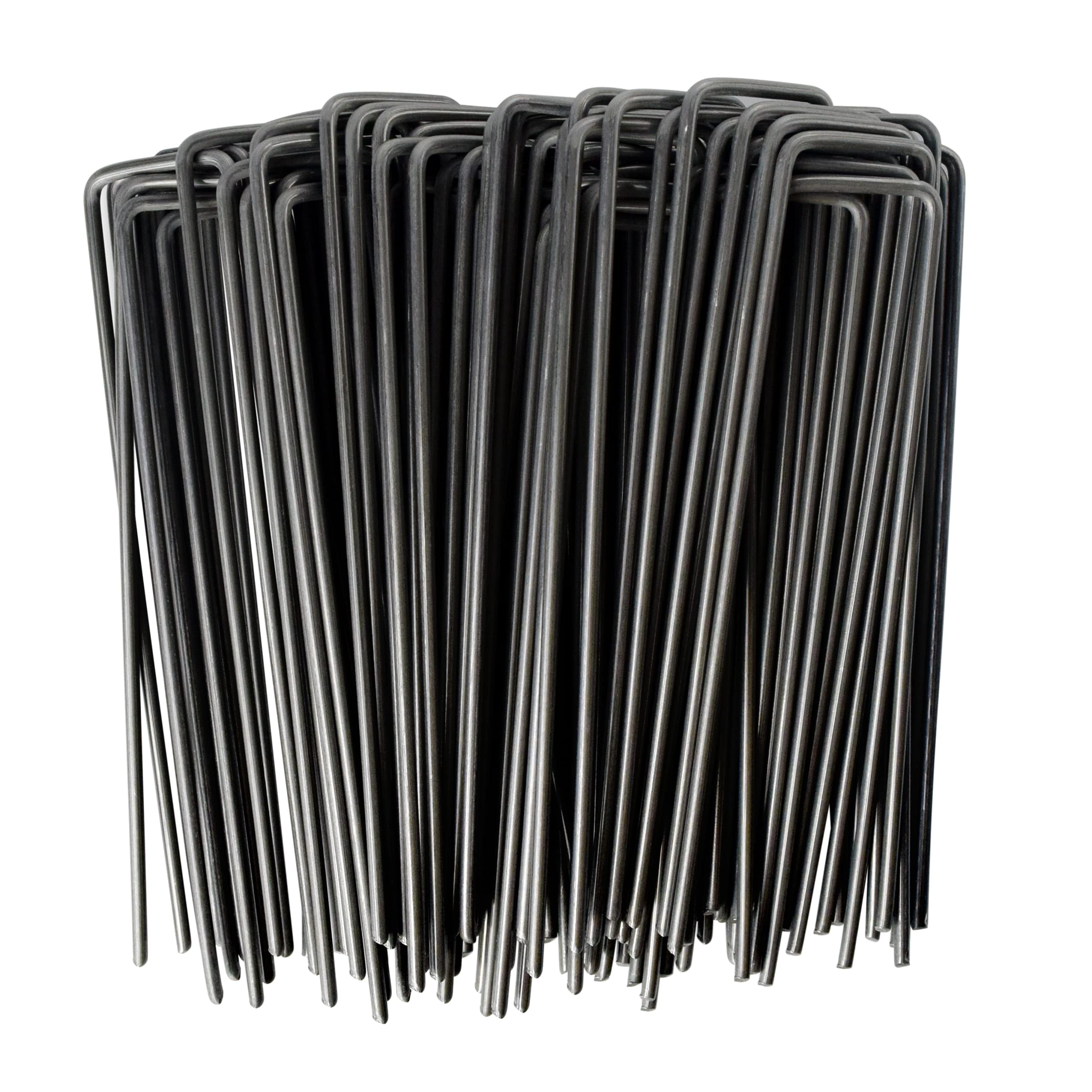 6" Galvanized Landscape Staples Garden Stakes Pins 200 Pack, Heavy-Duty ...