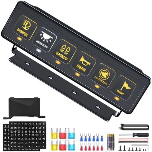 6 Gang Panel - Multifunction Offroad Switches with 4 Light Memory ...