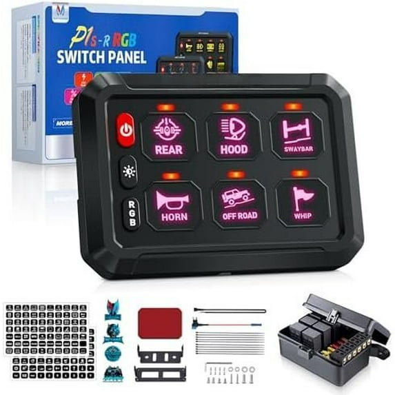 6 Gang Panel P1s-R, Universal Circuit Control Relay System Box with ...