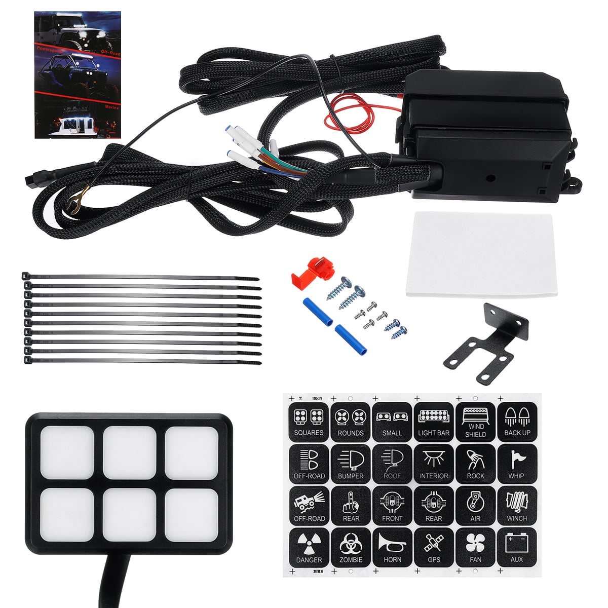 6 Gang Switch Panel Automatic Dimmable, Switch Pod Electronic Relay ...