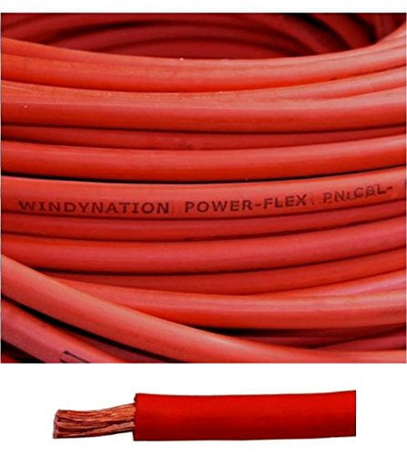 6 Gauge 6 AWG 75 Feet Red Welding Battery Pure Copper Flexible Cable ...