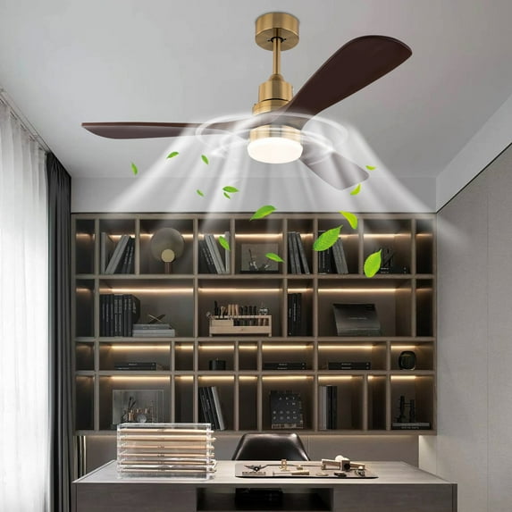 6-Gears Ceiling Fan Light LED Ceiling Fan with Light Remote Control Fan ...