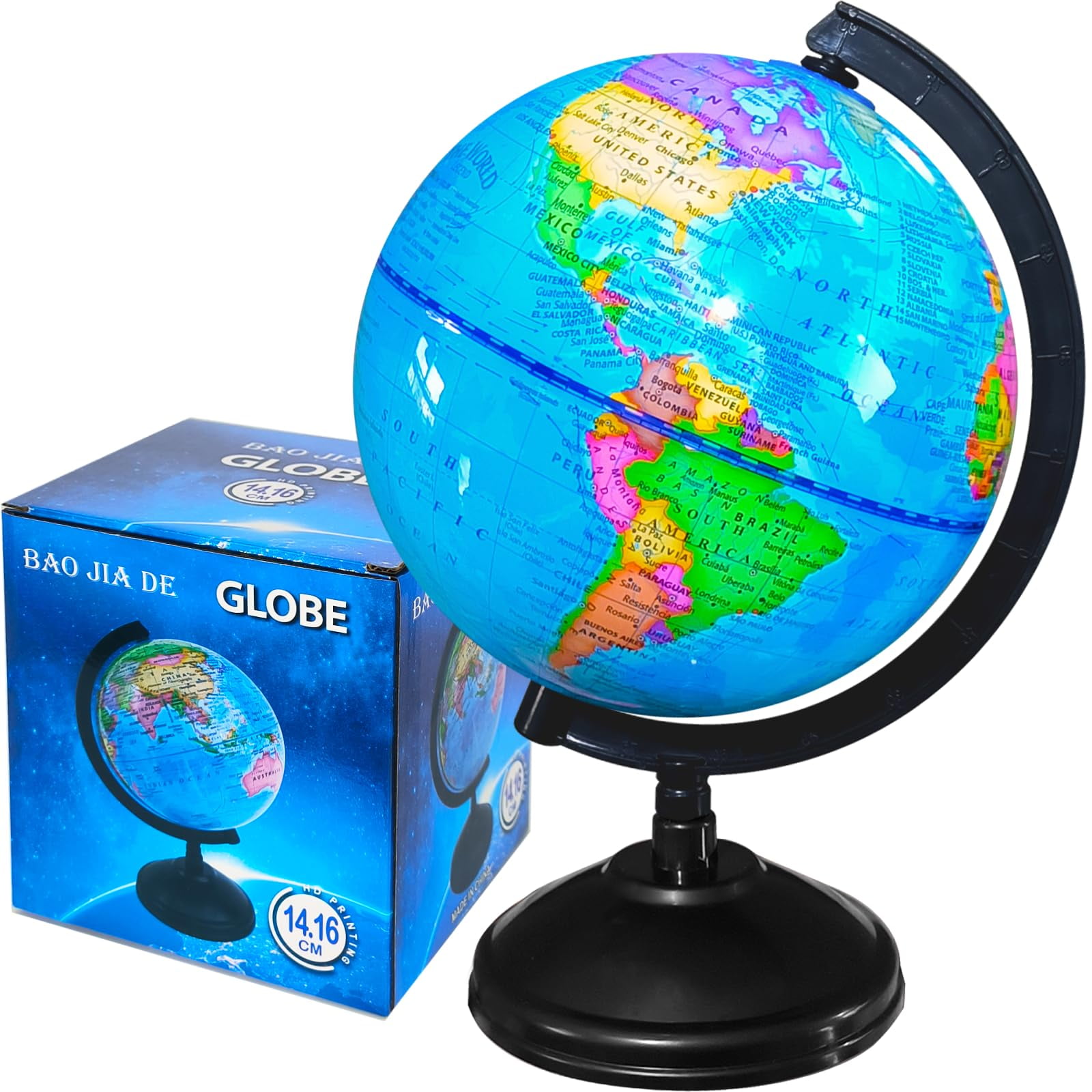 6'' Geographic World Globe,Kids AIF9 Educational Globes with Stand ...