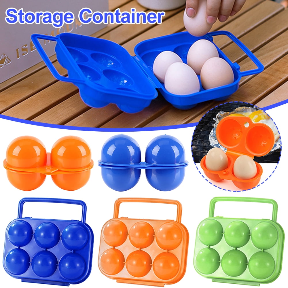6 Grid Egg Case Plastic Container for Eggs Folding Egg Storage Box ...