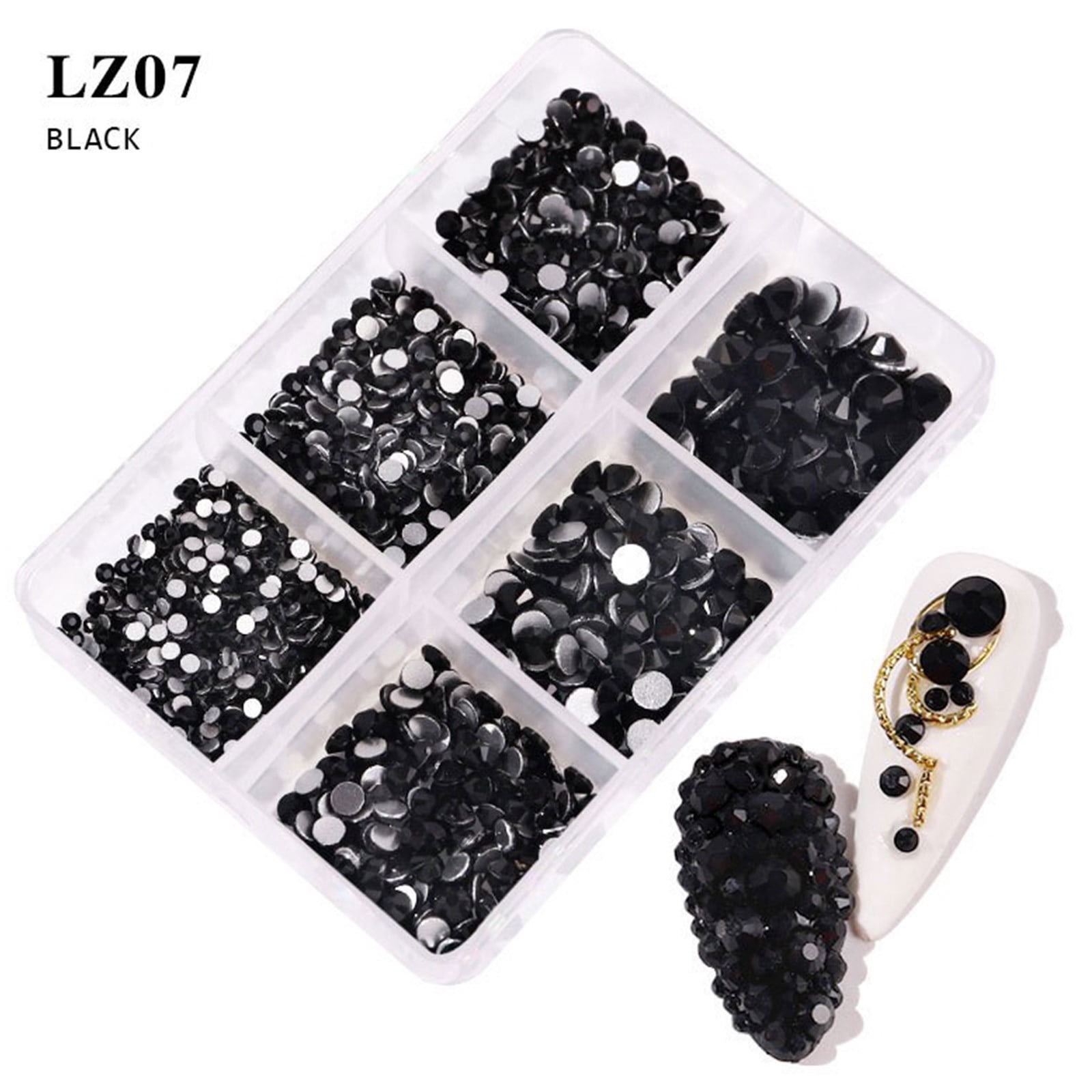 6 Grid Flatback Rhinestones Bedazzling Kit Mixed Colors Champagne ...