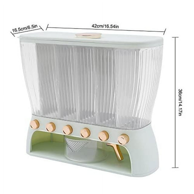 6 Grid Rice Container Bulk Food Storage Grain Canisters Dry Food ...