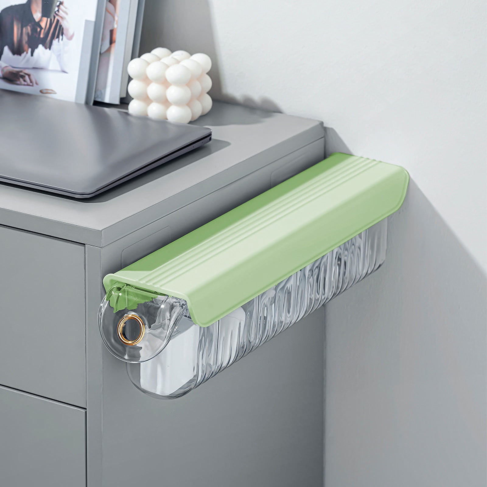 6 Grid Wall-Mounted Underwear Socks Organizer with Transparent Lid, BPA ...