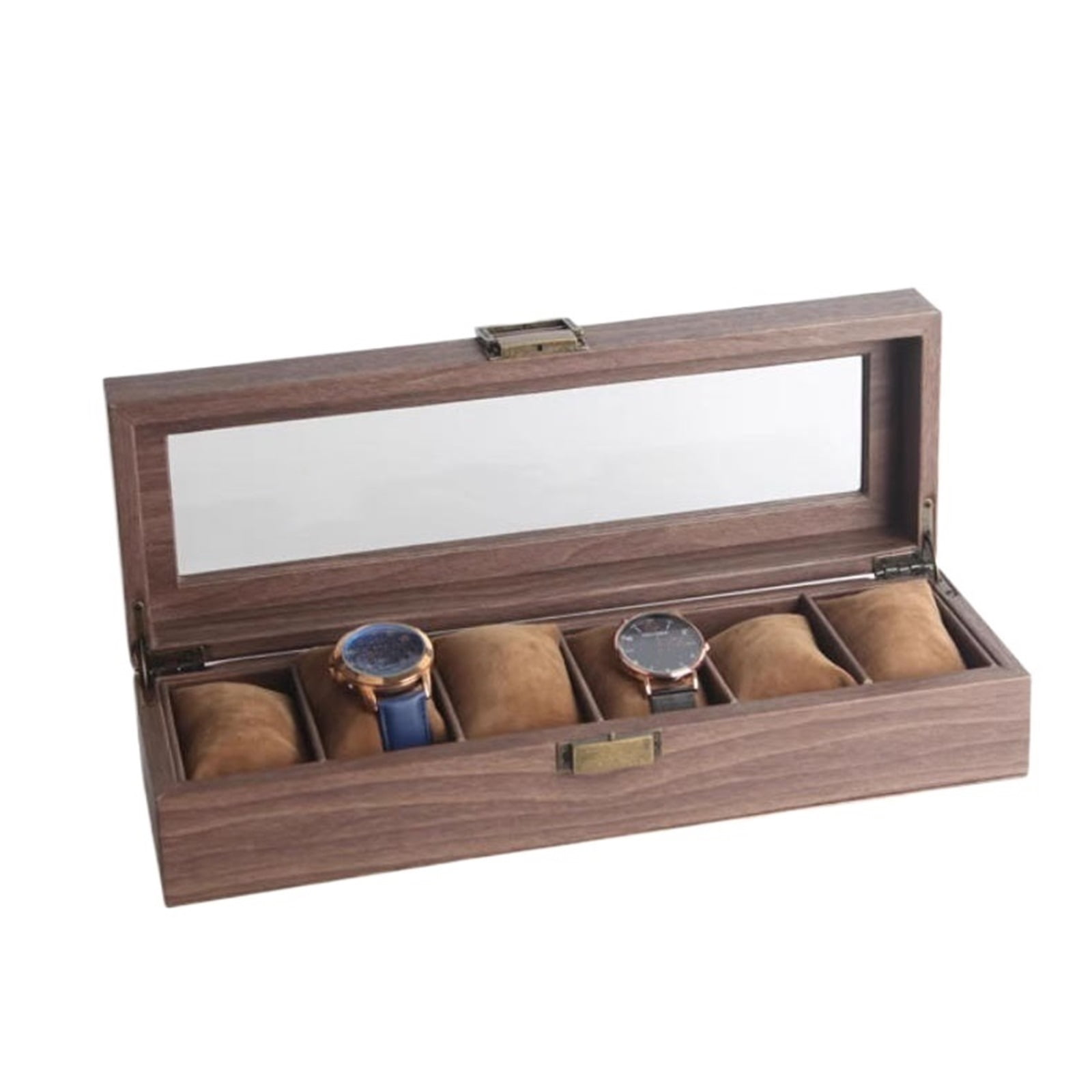 6 Grid Watch Storage Boxes Visible Glass Watch Display Boxes, Large ...