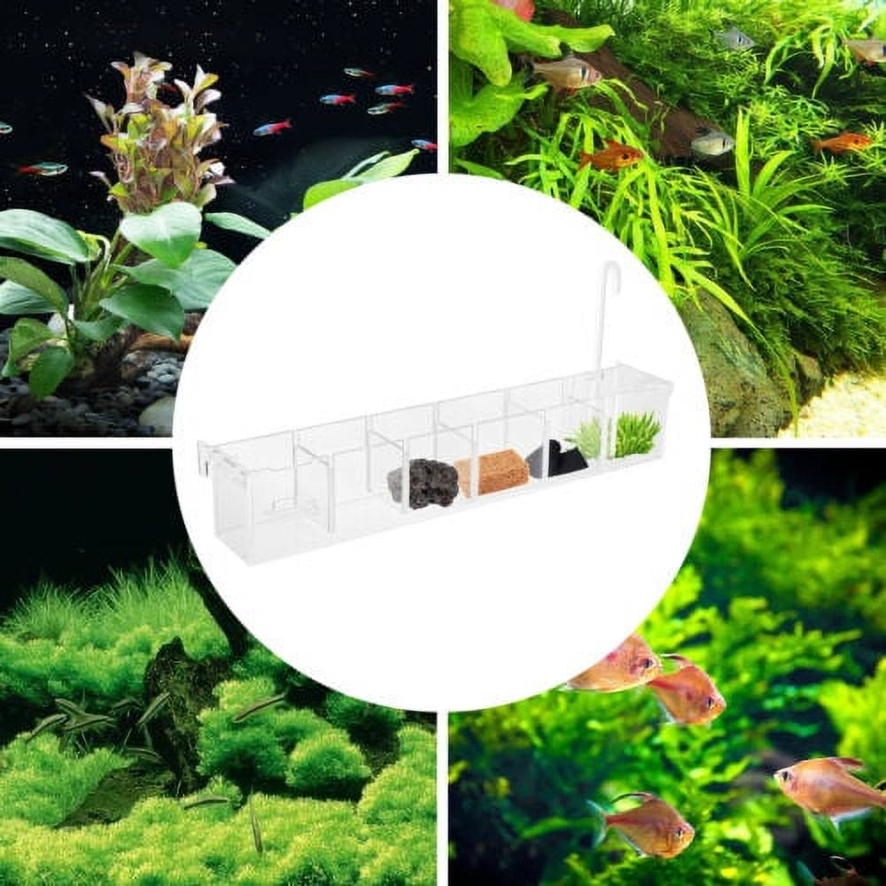 6 Grids Acrylic Fish Tank Filter Box External Aquarium Water Filter ...