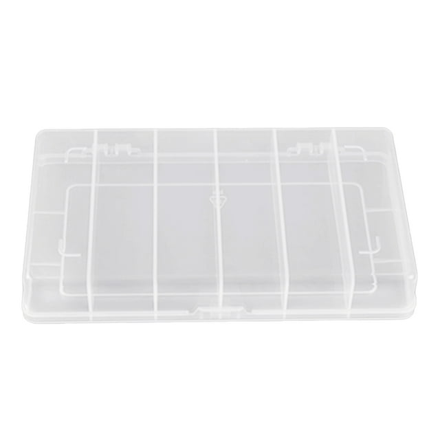 6 Grids Plastic Organizer Box with Dividers Craft Organizer Plastic ...