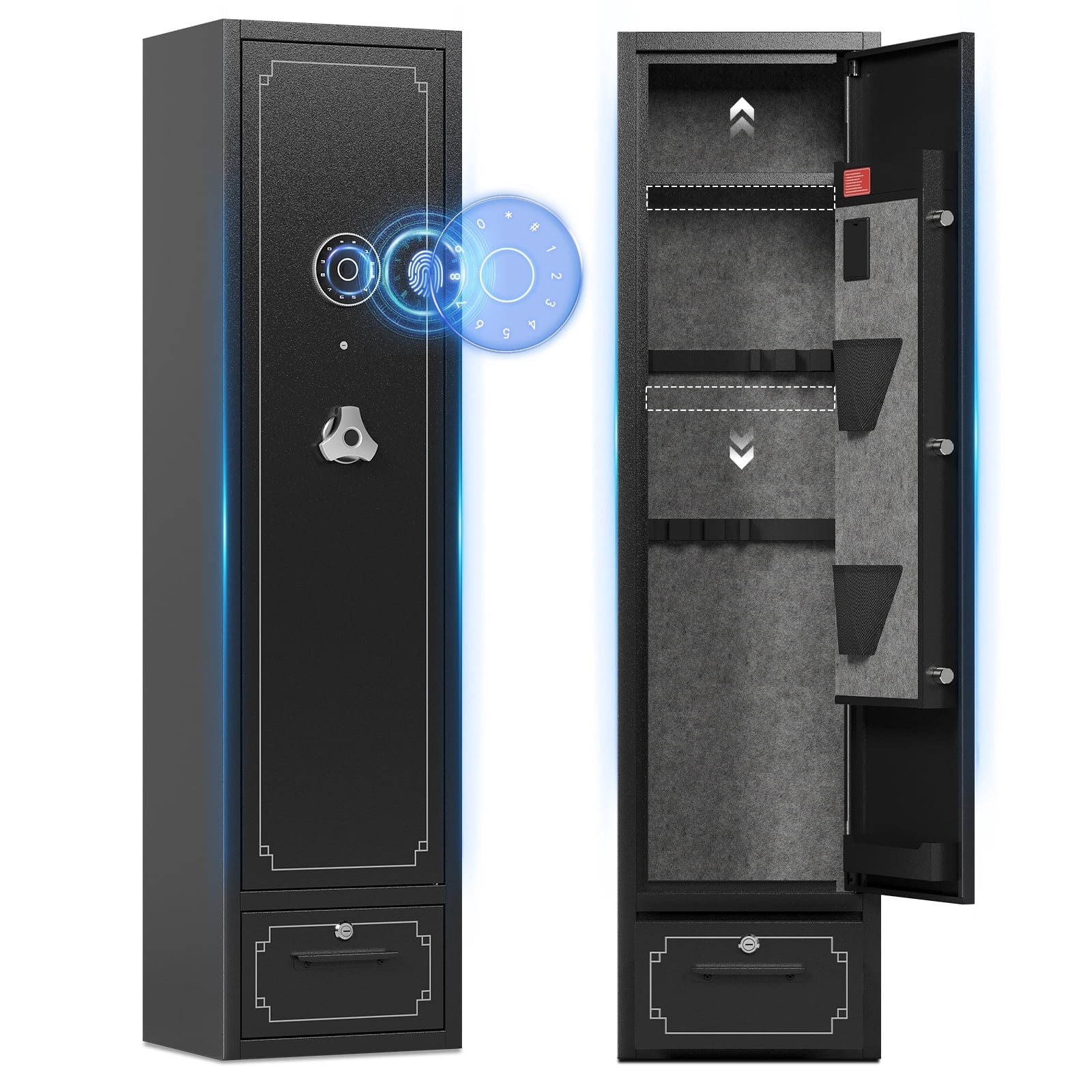 6 Gun Safe Gun Cabinet Rifle Safe Gun Safes for Home Rifle and Pistols ...