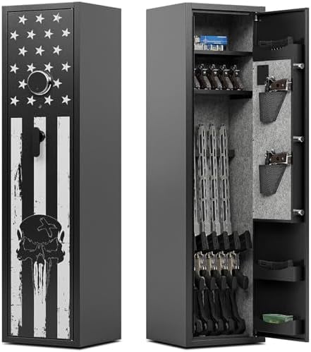 6 Gun Safe, Gun Safe for Rifles and Pistols, Gun Cabinet, Large Gun ...