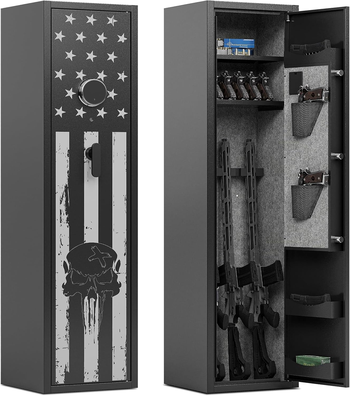 6 Gun Safe,Gun Safes for Home Rifle and Pistols,Gun Safe Rifle,Quick ...