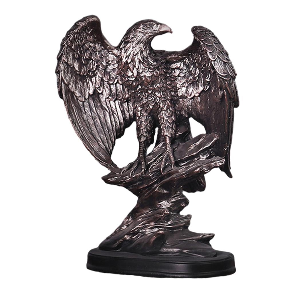 6" H Resin Eagle Statue Decor Animal Figurine Bald Eagle Decorations ...