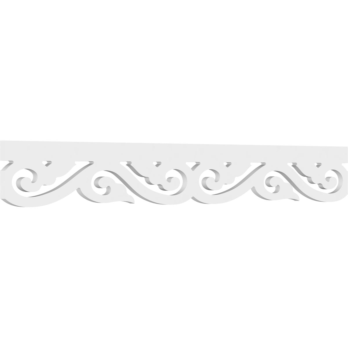 6"H x 5/8"P x 48"L Parker Architectural Grade PVC Running Trim ...