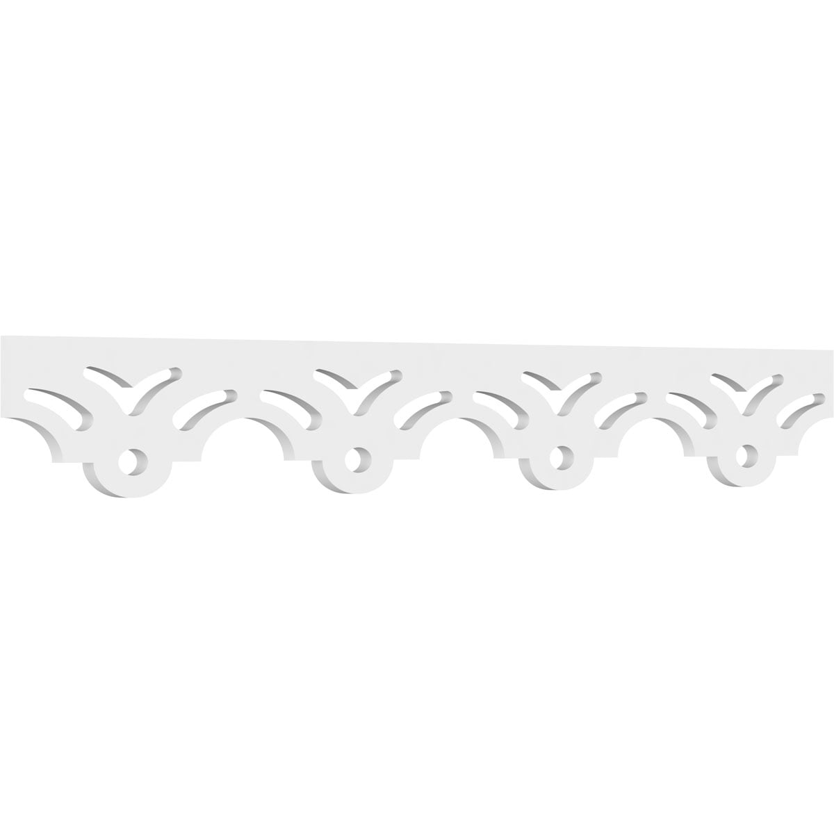 6"H x 5/8"P x 48"L Robertson Architectural Grade PVC Running Trim ...