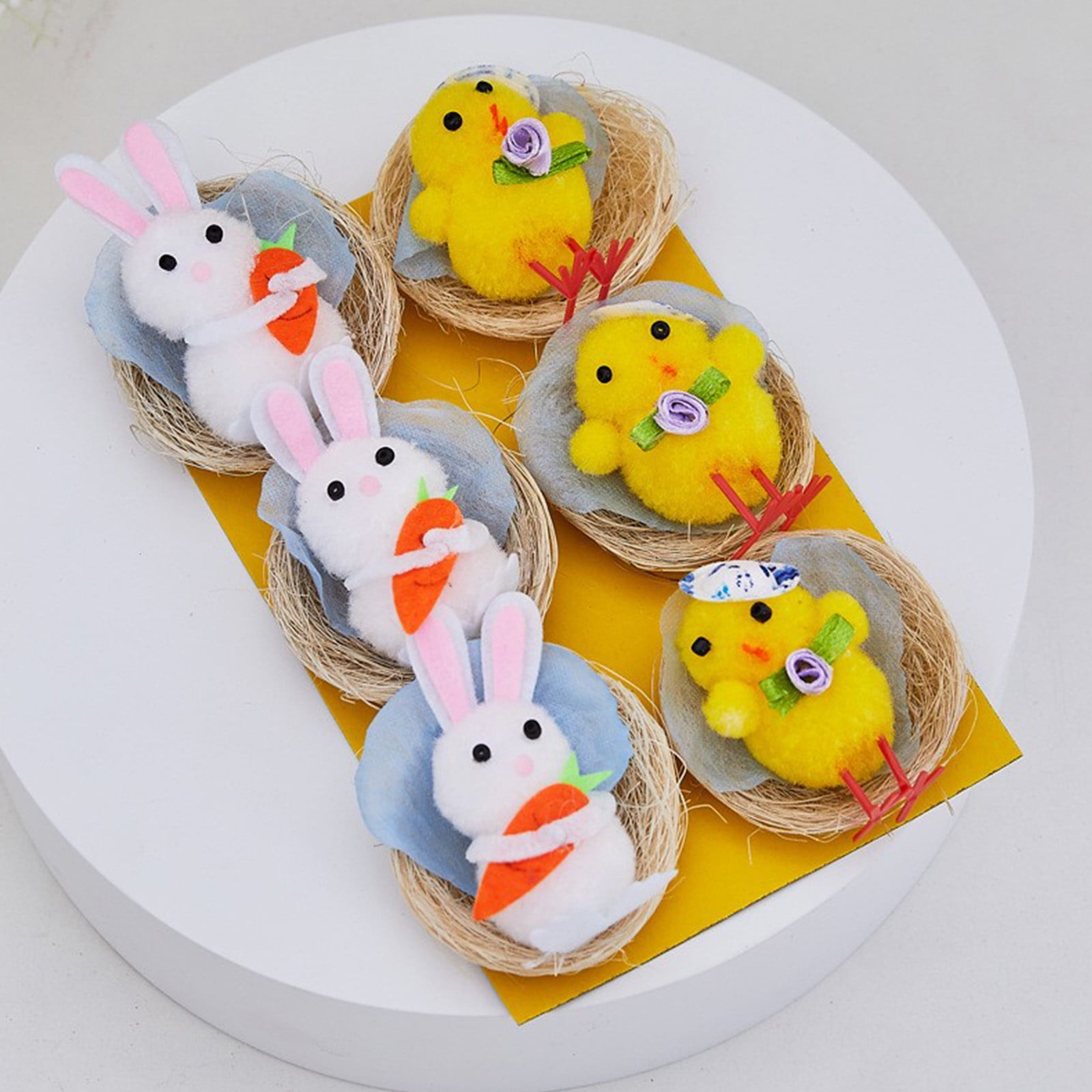 6" Half Dozen Easter Chick Set Includes Soft Yellow Mini Fluffy ...