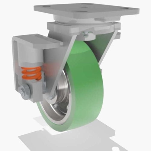 6" Hamilton Spring Loaded Caster - 620 lbs Load Capacity - Duralast ...