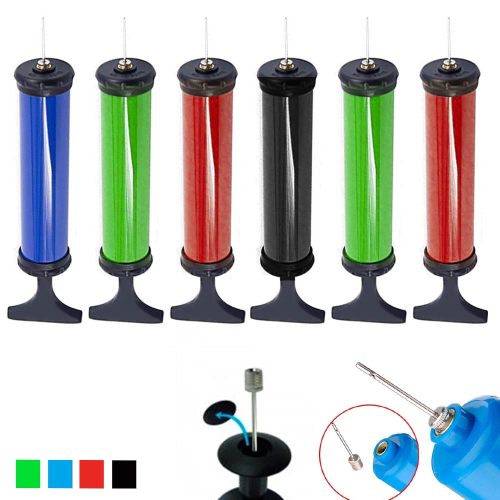 6 Hand Air Pump Sports Ball Inflate Basketball Volleyball W/ Needle ...
