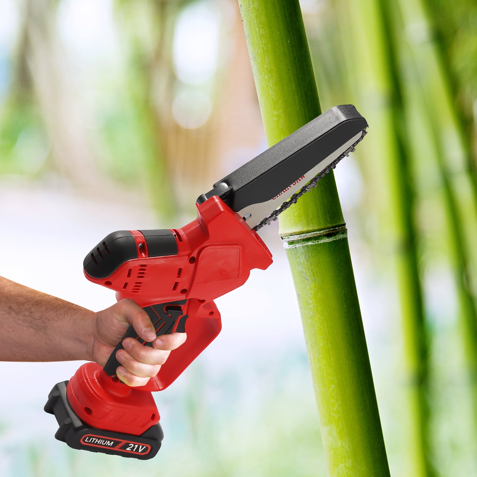 6'' Hand-held Electric Compact Chainsaw Tree Cutting Logging Chainsaws ...