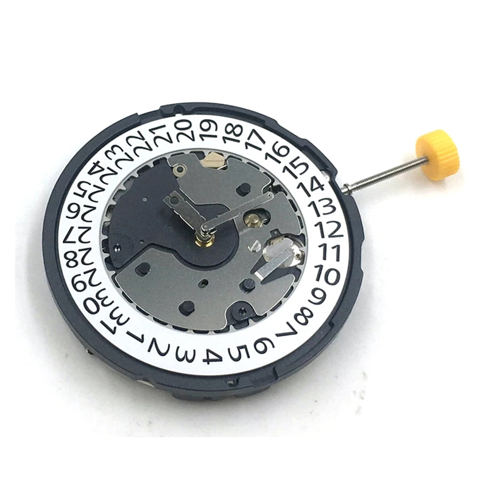6 Hands Single Calendar Date At 4 O'Clock Quartz Replacement Movement ...