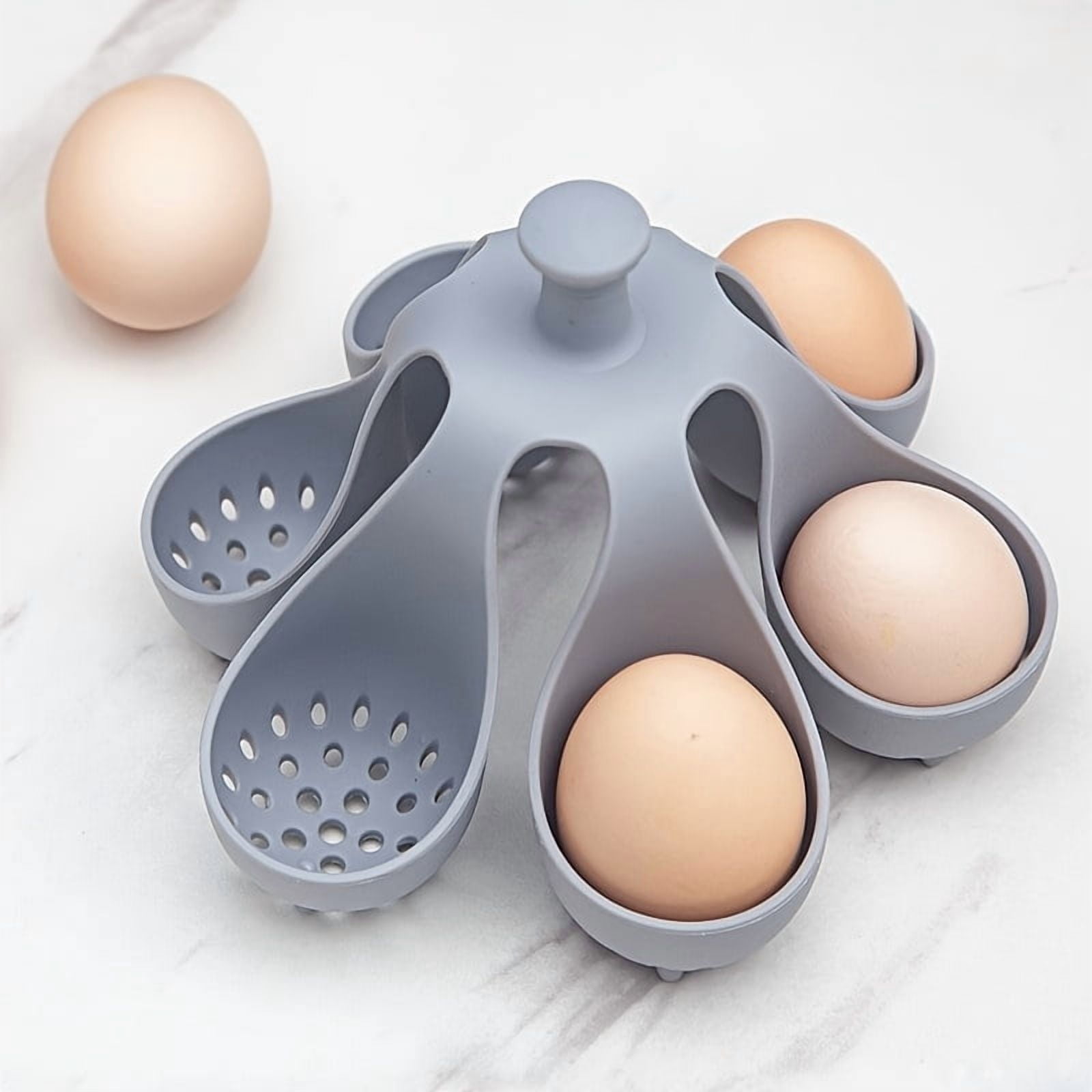 6-Head High-Temperature Resistant Silicone Egg Cooker, Steaming Tool ...