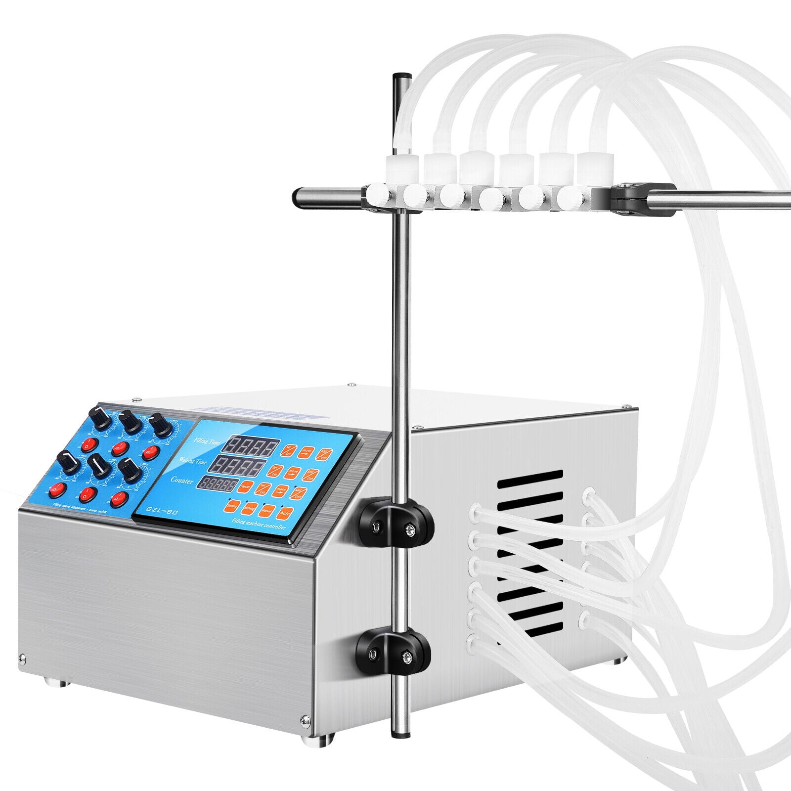6 Head Semi-automatic Liquid Filling Machine Electric Bottle Filler ...
