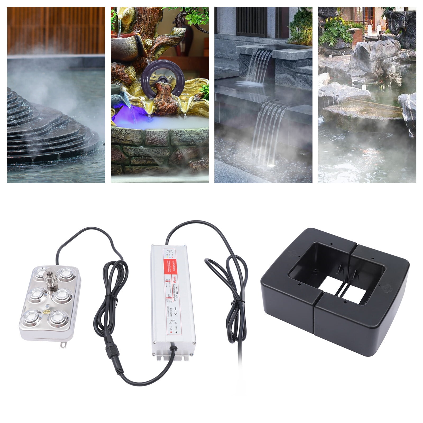 6-Head Ultrasonic Air Humidifier Mist Maker Fogger Water Fountain Pond ...